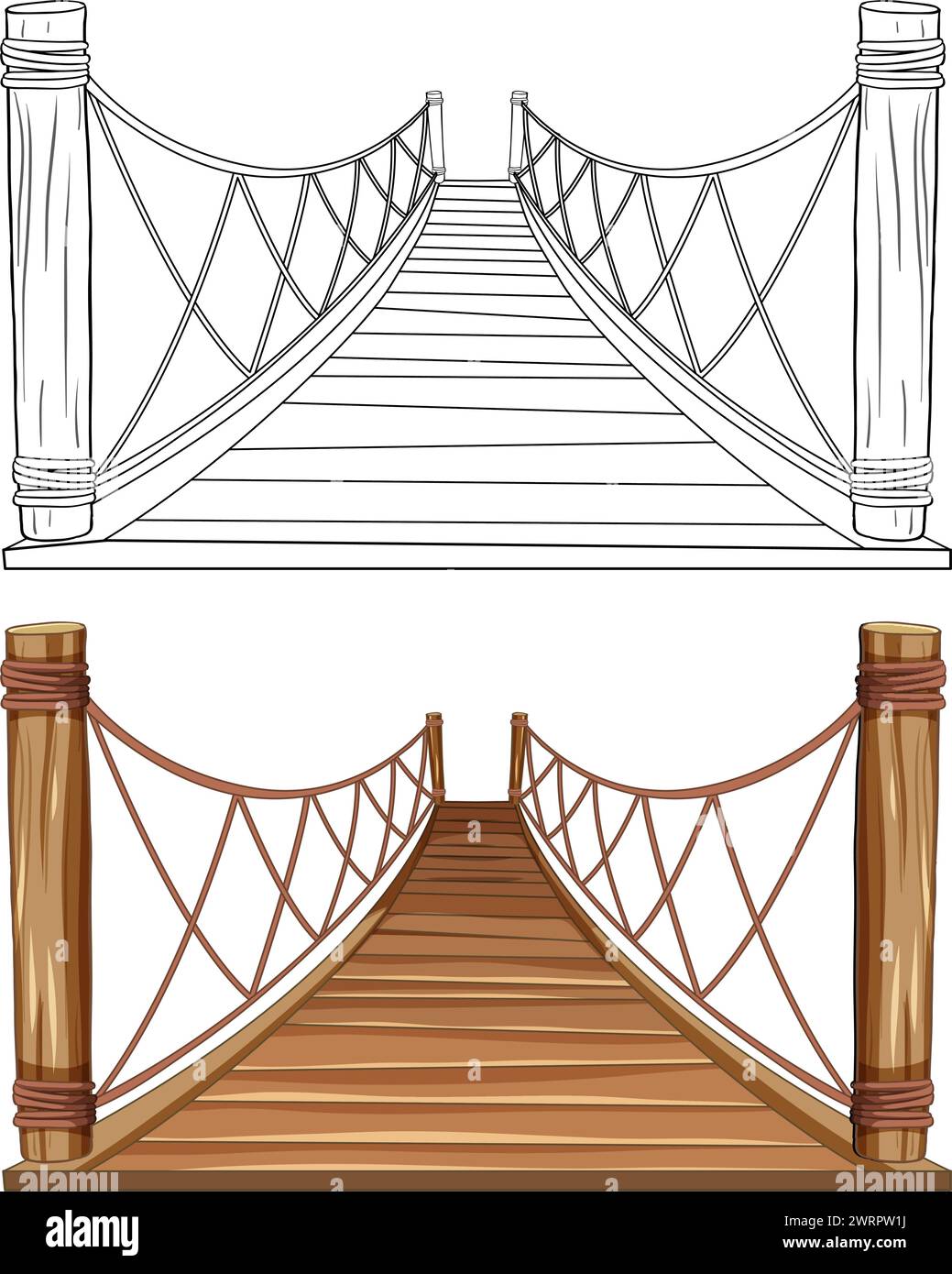 Handrails bridge Stock Vector Images - Alamy