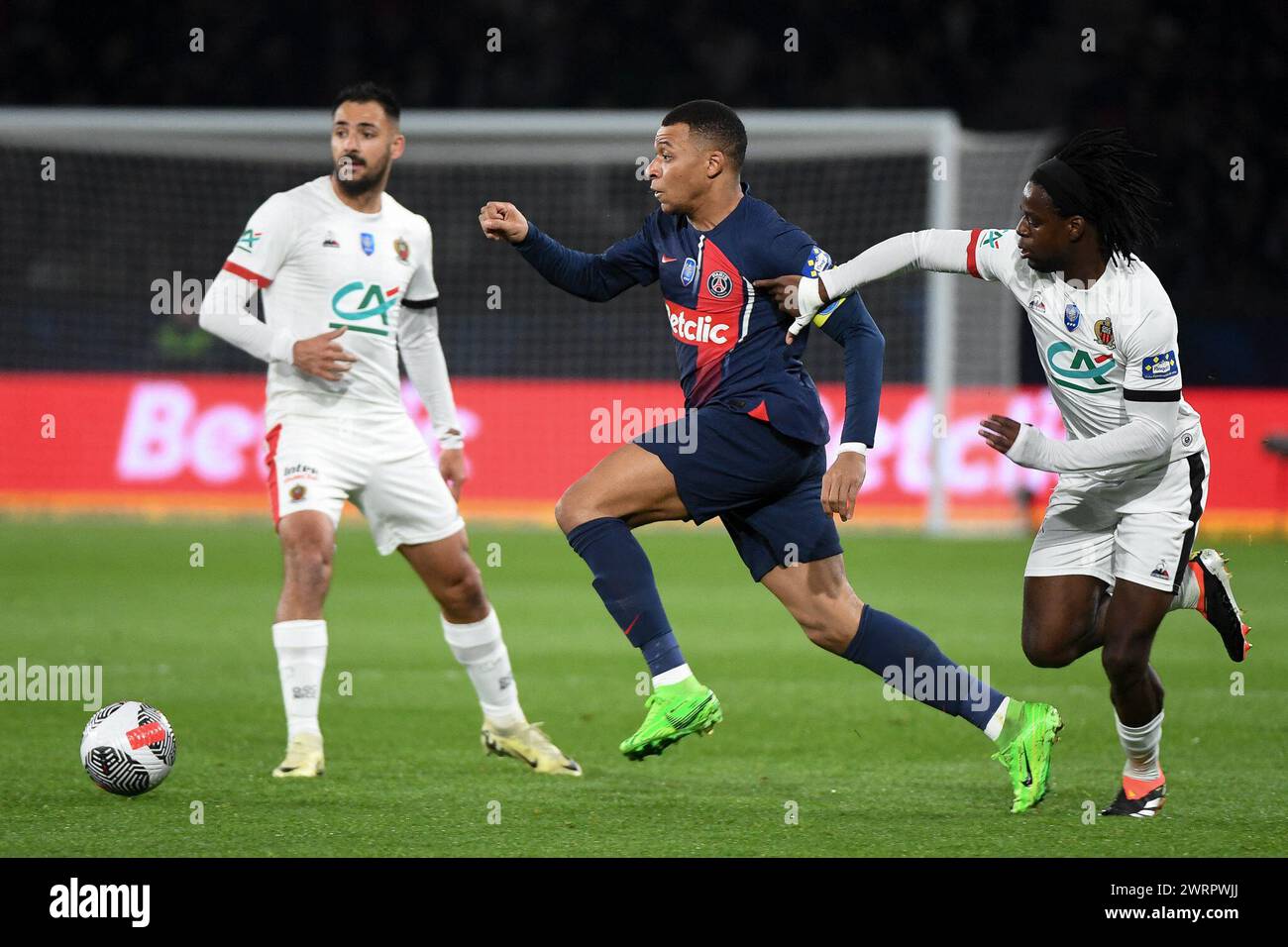Paris, France. 13th Mar, 2024. Kylian Mbappe during the French Cup ...