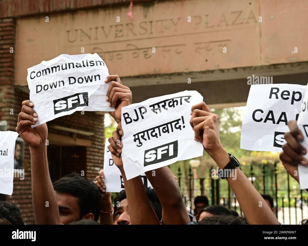 New Delhi, India. 13th Mar, 2024. NEW DELHI, INDIA - MARCH 13: Members ...