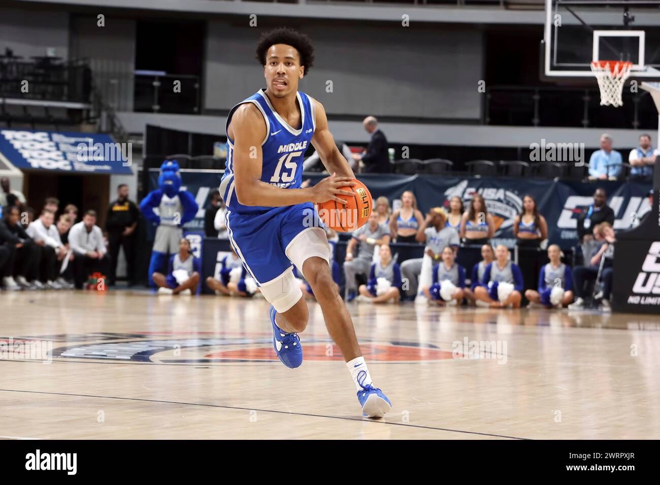 HUNTSVILLE, AL - MARCH 13: Middle Tennessee Blue Raiders guard Jacob ...