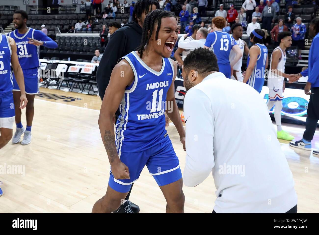 HUNTSVILLE, AL - MARCH 13: Middle Tennessee Blue Raiders guard Tre ...