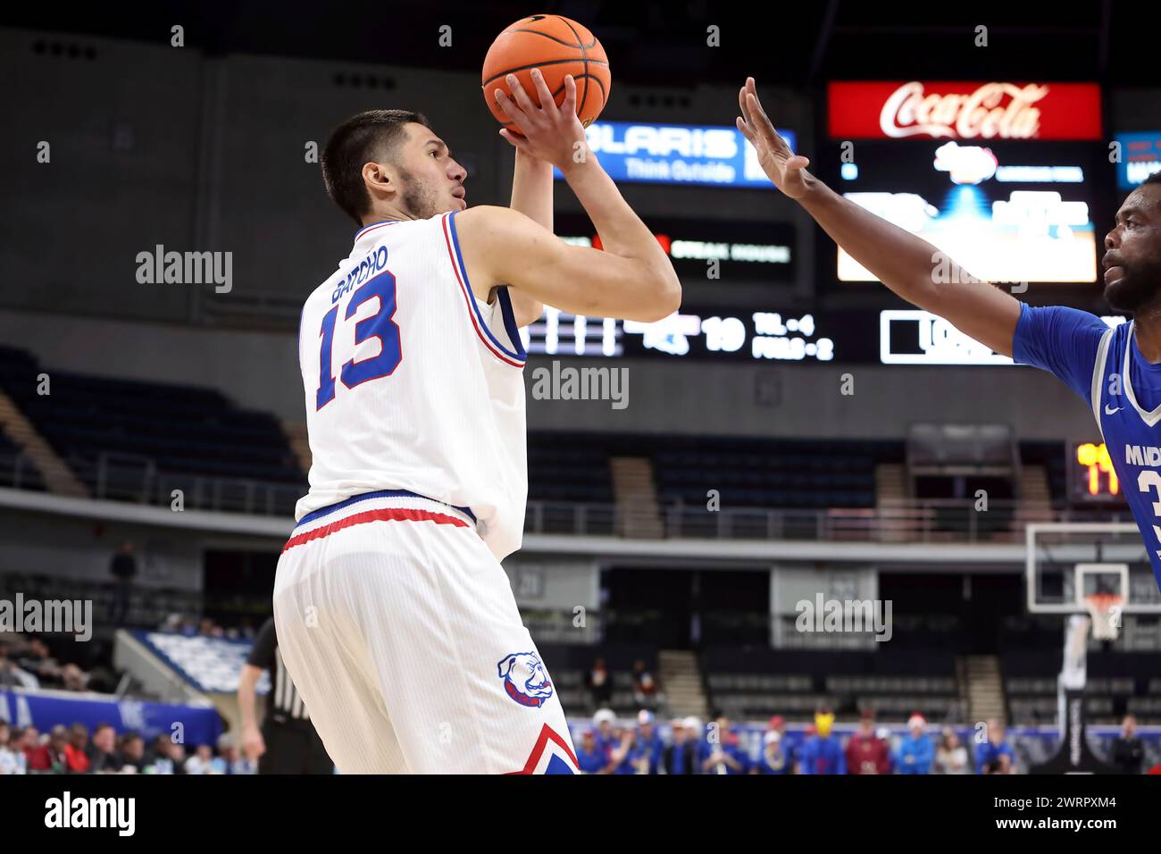 HUNTSVILLE, AL - MARCH 13: Louisiana Tech Bulldogs forward Daniel ...