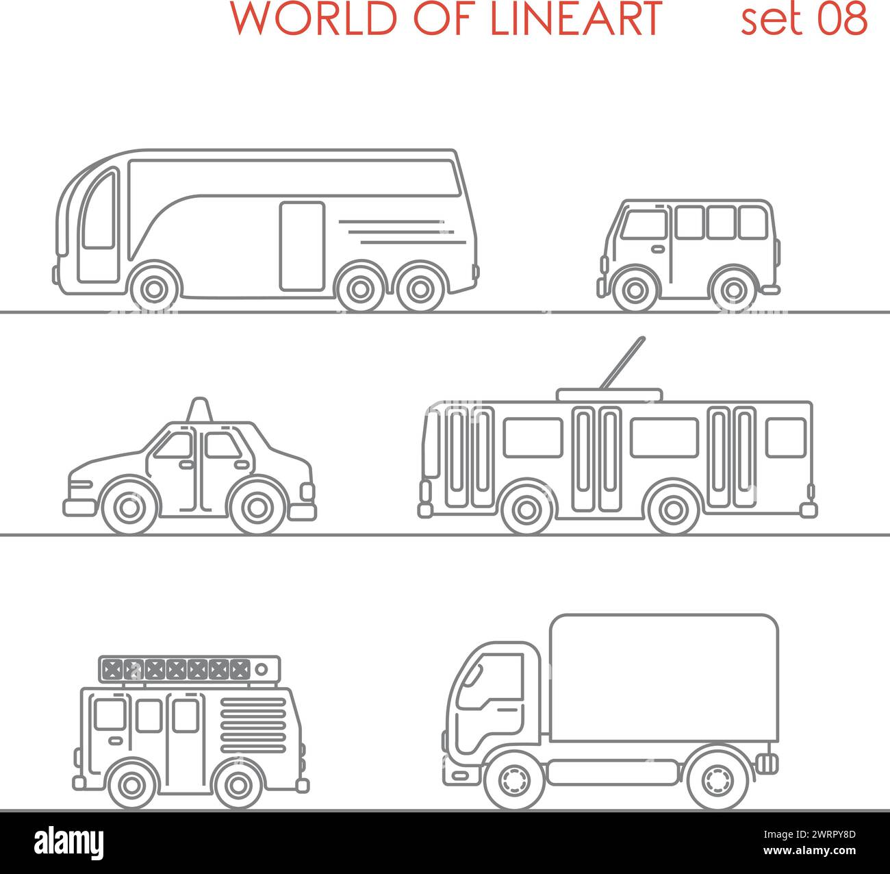 School buses line Stock Vector Images - Alamy