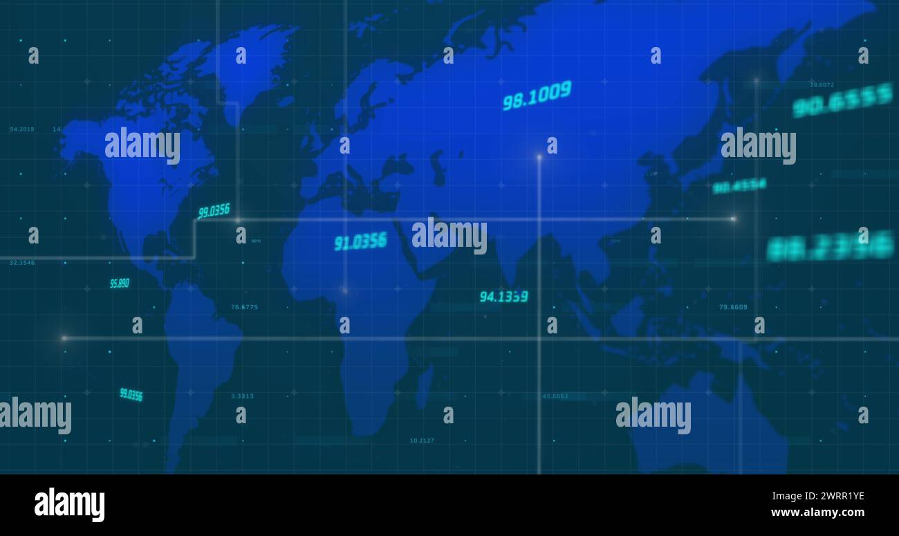 Numbers world map hi-res stock photography and images - Alamy
