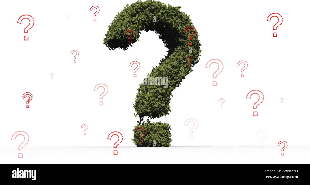 Image of question marks on white background Stock Photo - Alamy