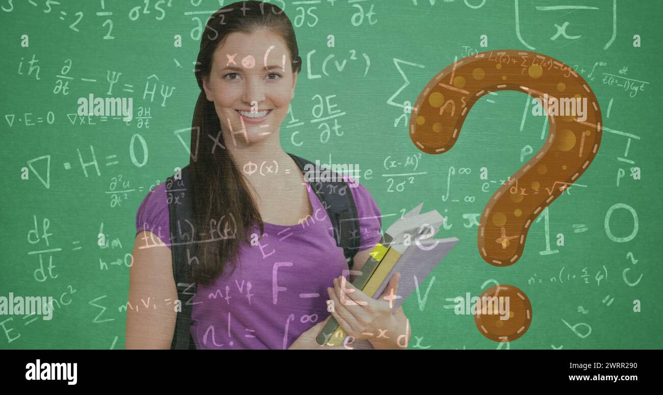 Mathematical equations solving woman hi-res stock photography and ...
