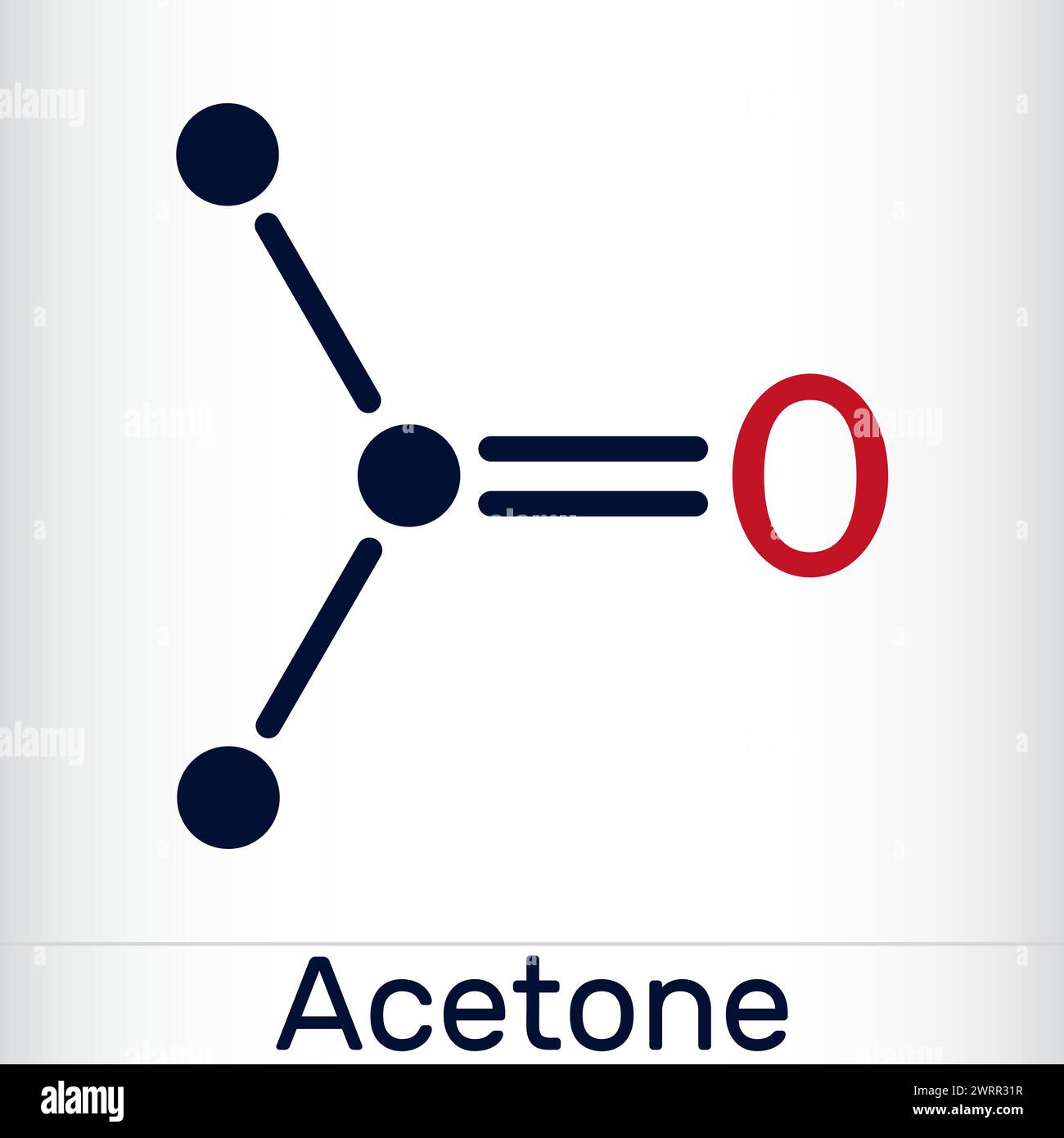 Acetone ketone molecule. It is organic solvent. Skeletal chemical ...