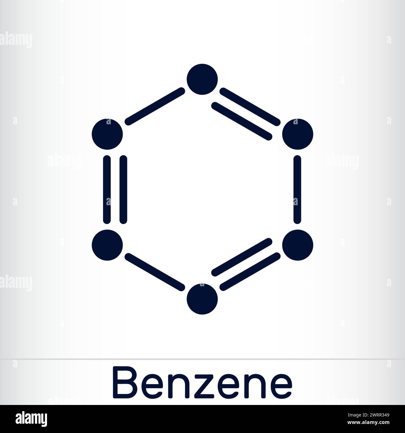 Benzene, benzol C6H6 molecule. Skeletal chemical formula. Vector illustration Stock Vector Image ...