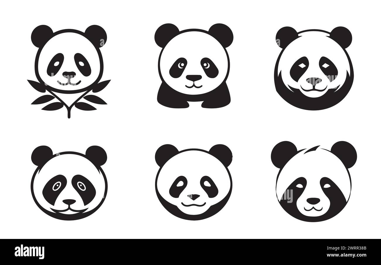 Cute Panda Face Vector Icon Stock Vector Image & Art - Alamy