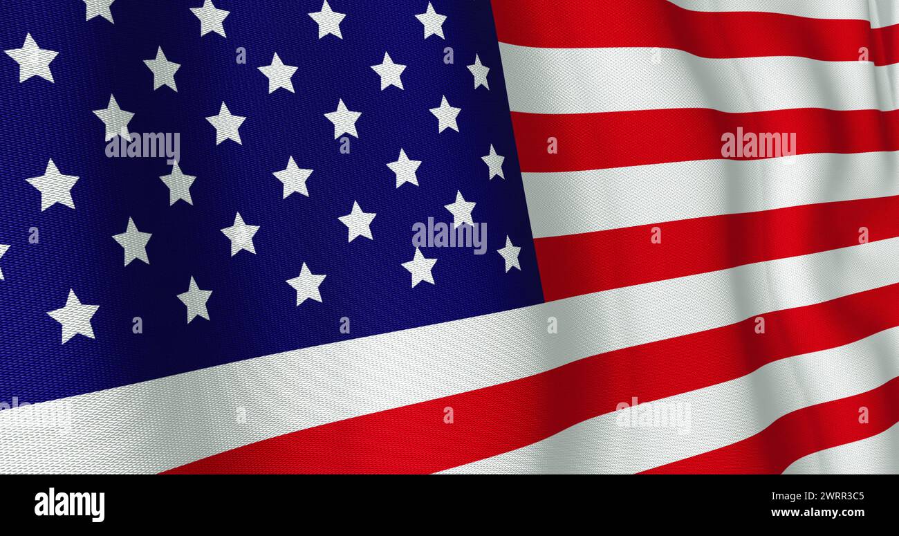 Image of waving american flag background Stock Photo - Alamy