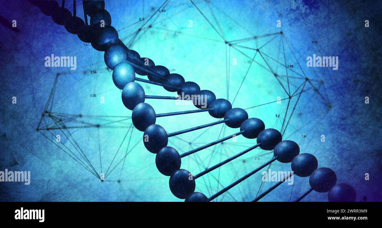 Image of scope scanning over dna strand Stock Photo - Alamy
