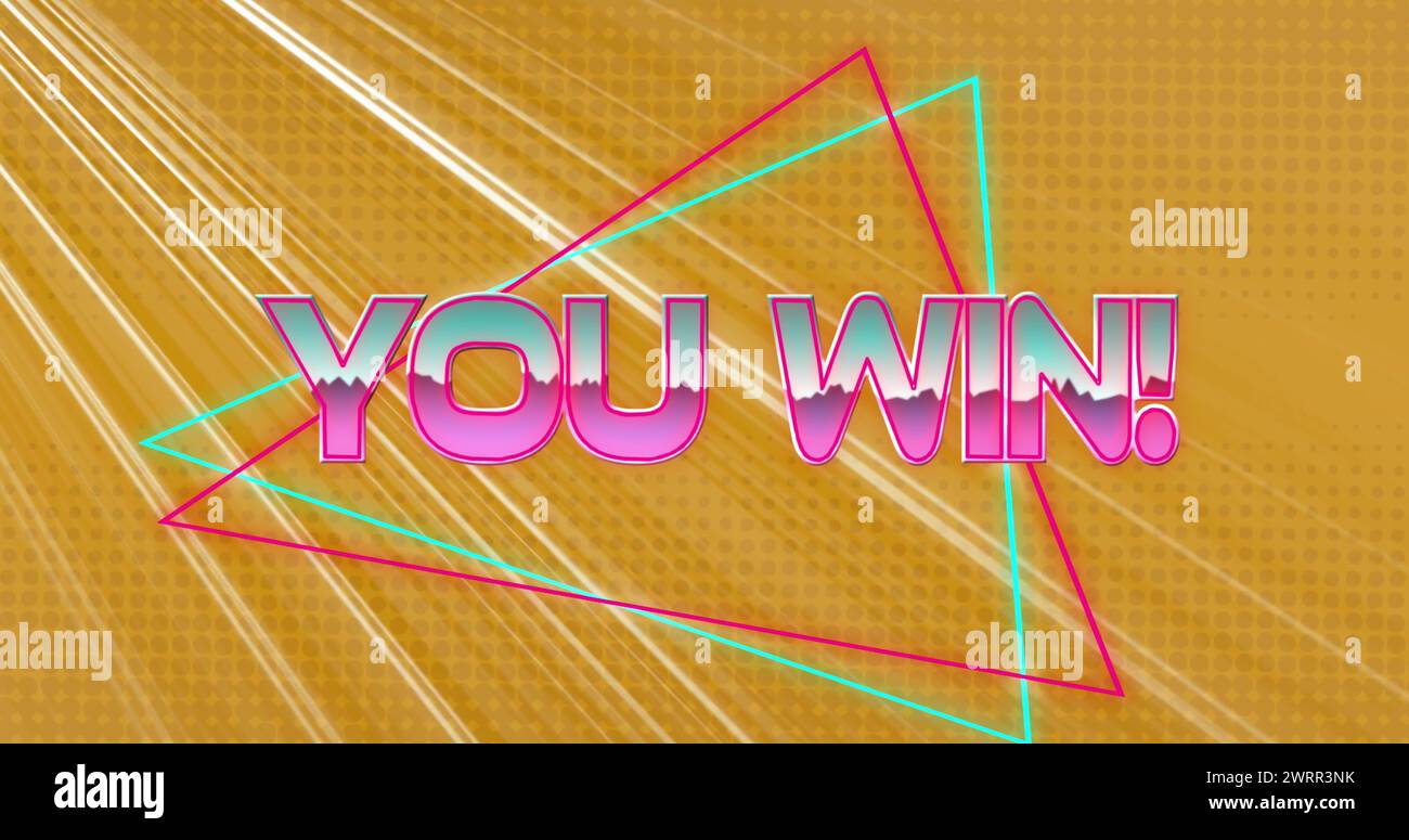 Digital animation win text banner hi-res stock photography and images ...