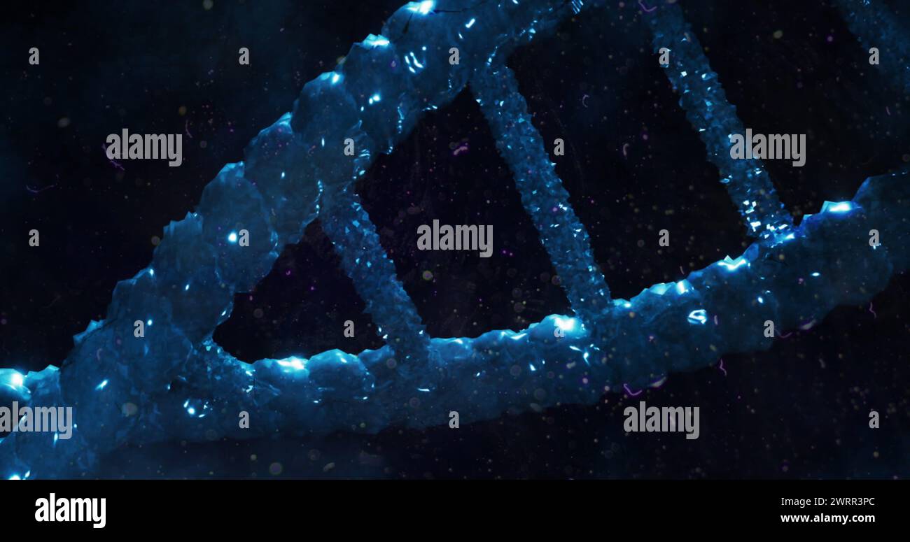 Image of scope scanning over dna strand Stock Photo - Alamy