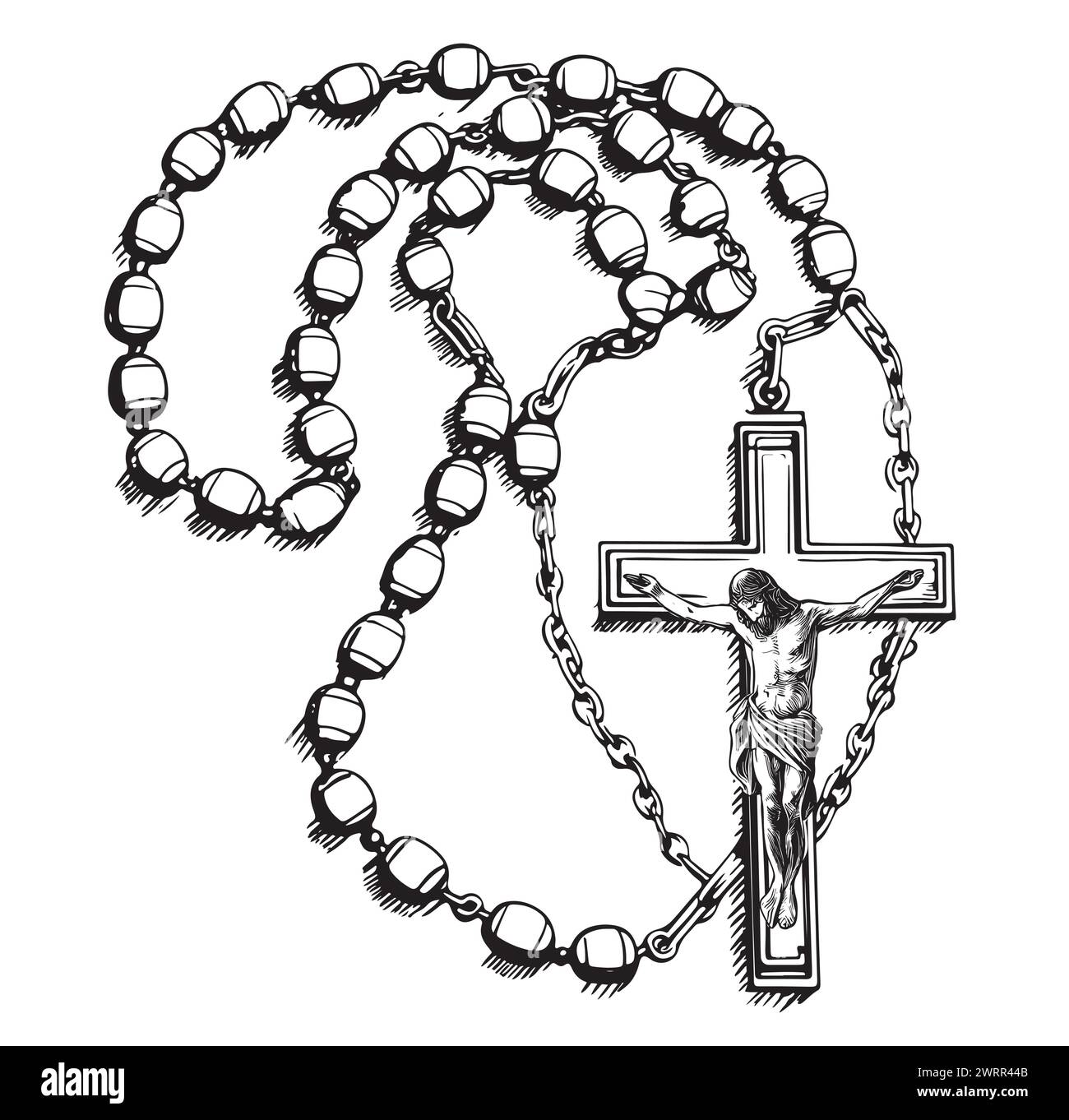Holy rosary Black and White Stock Photos & Images - Alamy