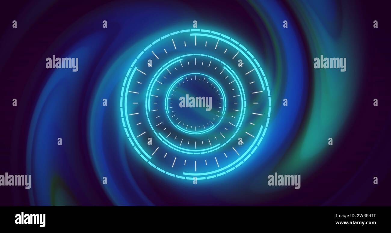Glowing blue data loading ring hi-res stock photography and images - Alamy