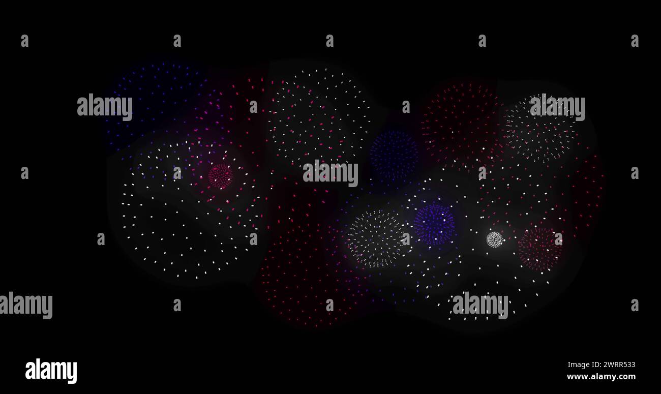 Image of moving shapes over black background Stock Photo - Alamy