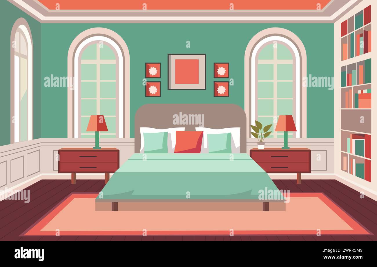 Fancy bed room Stock Vector Images - Alamy