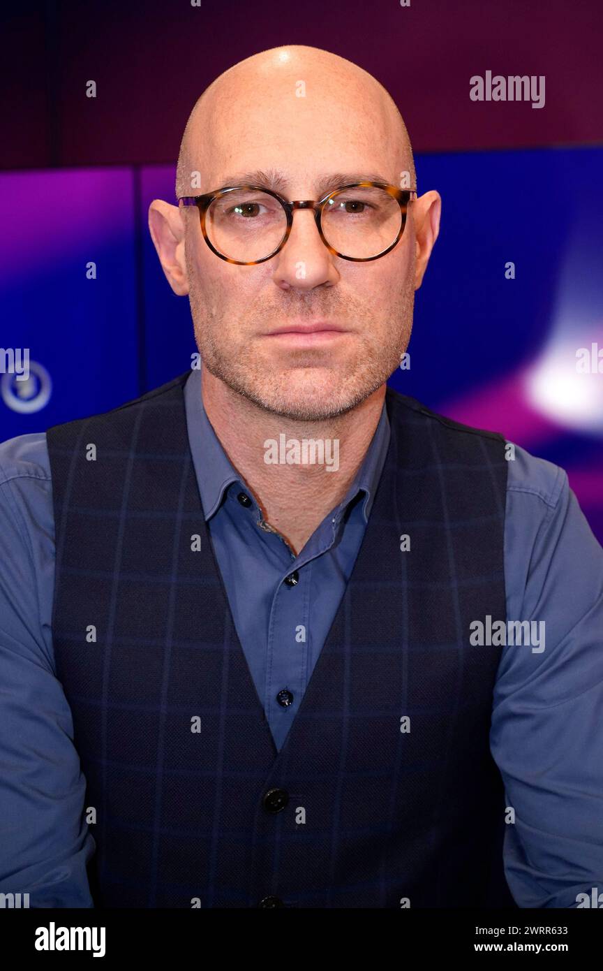 Lars Sänger in der ARD-Talkshow maischberger im Studio Berlin Adlershof. Berlin, 13.03.2024 ...