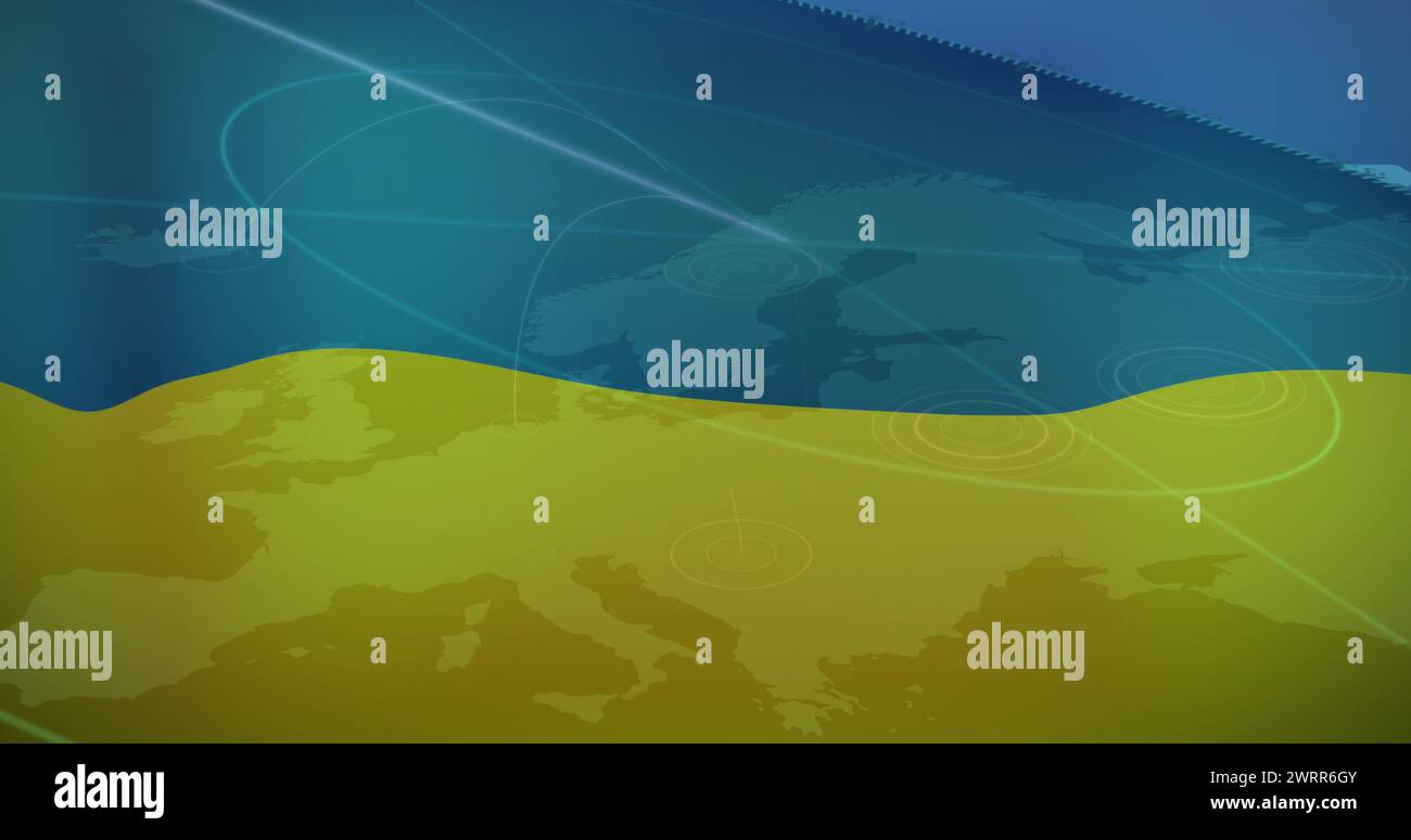 Image of radar over flag of ukraine Stock Photo - Alamy