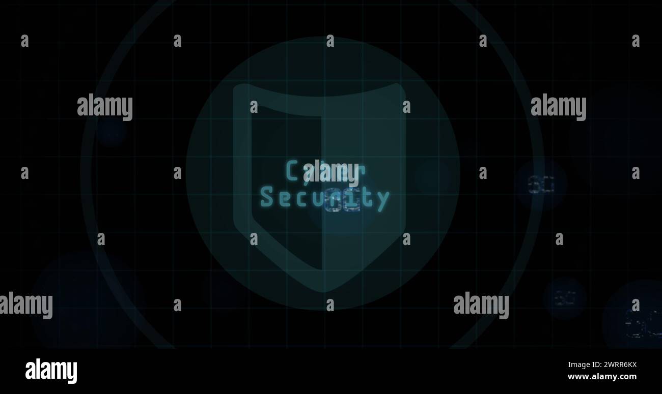 Image of cyber security and qr code in circle over 6g on black ...