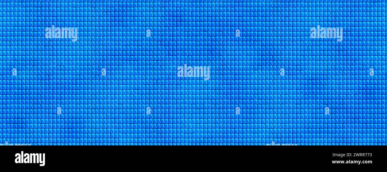 Bright yoga mat with seamless realistic tactile texture. Blue rug for ...