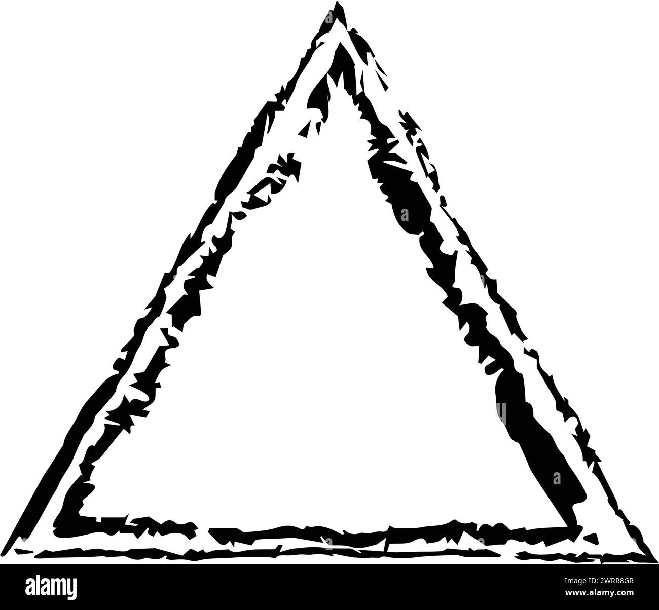 Triangle grunge texture element frame border shape icon for decorative ...