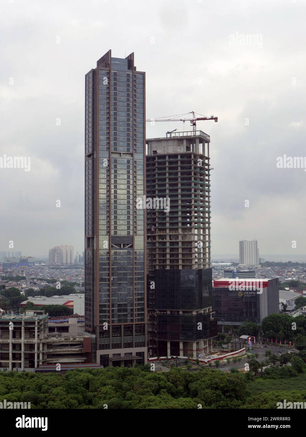 Jakarta, Indonesia - June 01, 2024 : urban landscape with high-rise ...
