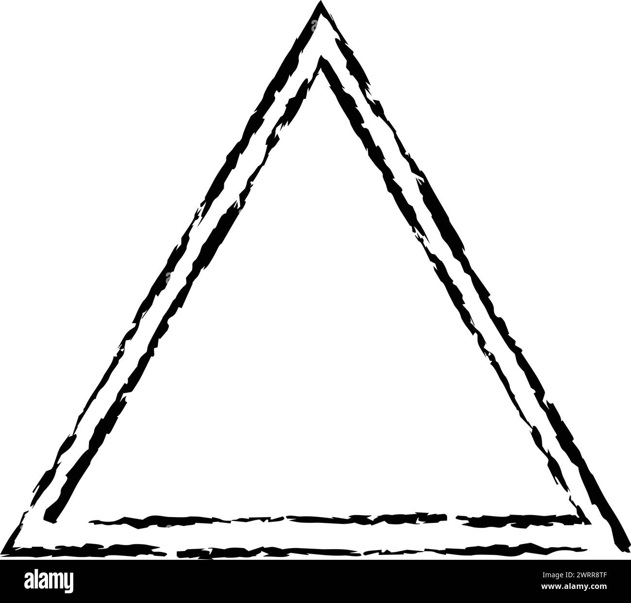 Triangle grunge texture element frame border shape icon for decorative ...