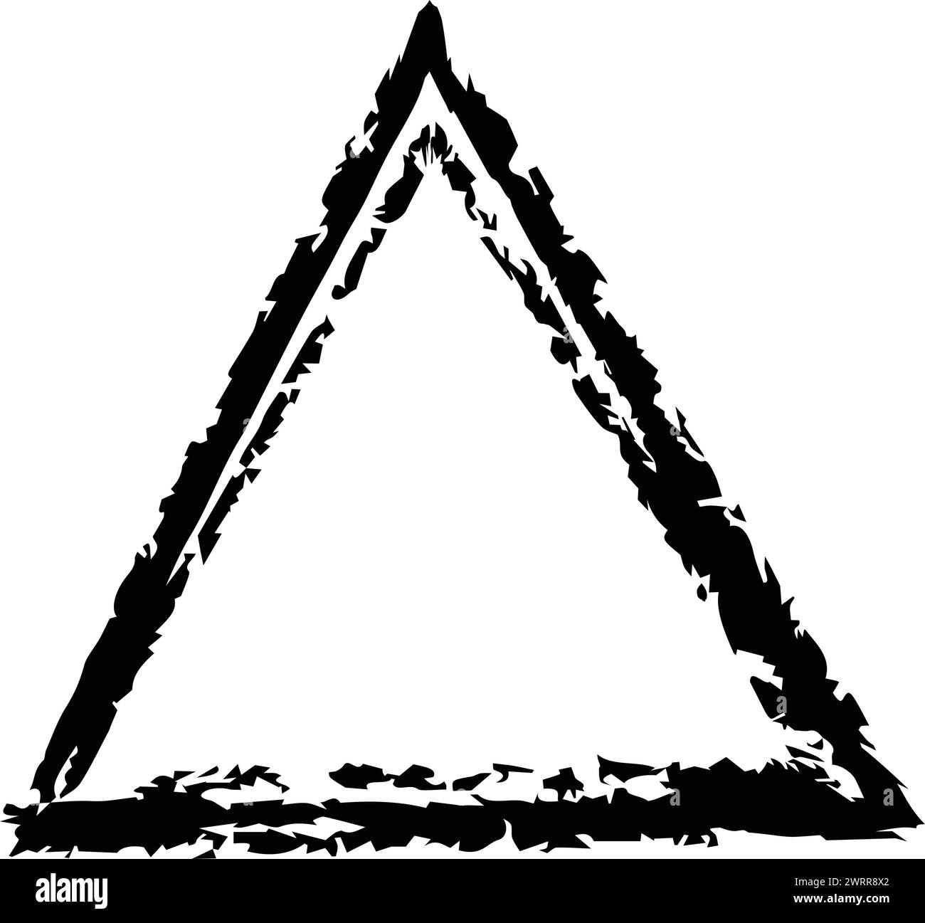 Triangle grunge texture element frame border shape icon for decorative ...