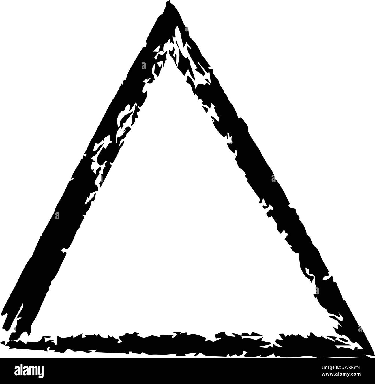 Triangle grunge texture element frame border shape icon for decorative ...