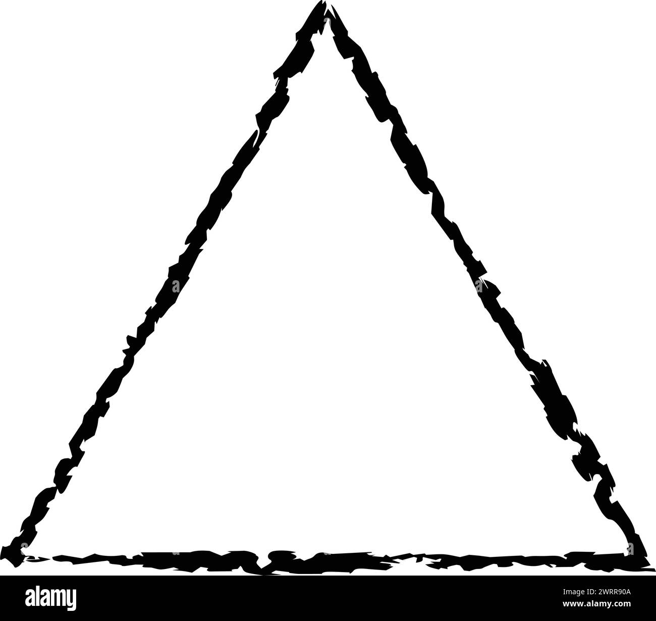 Triangle grunge texture element frame border shape icon for decorative ...