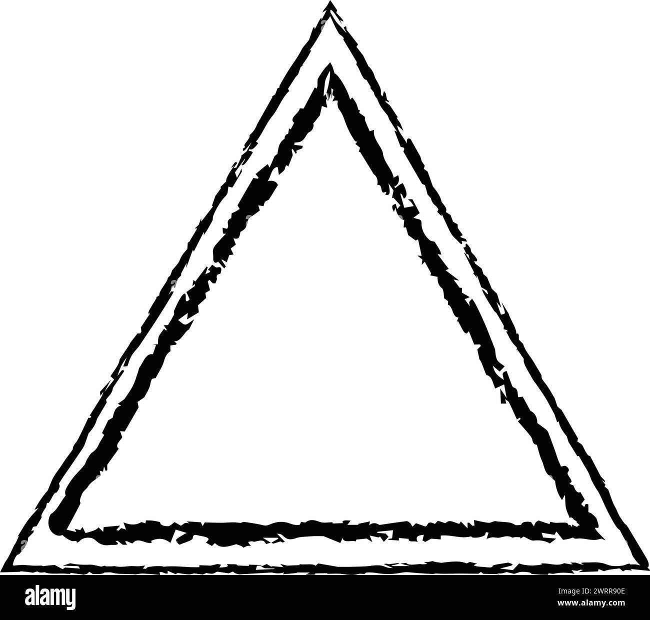 Triangle grunge texture element frame border shape icon for decorative ...