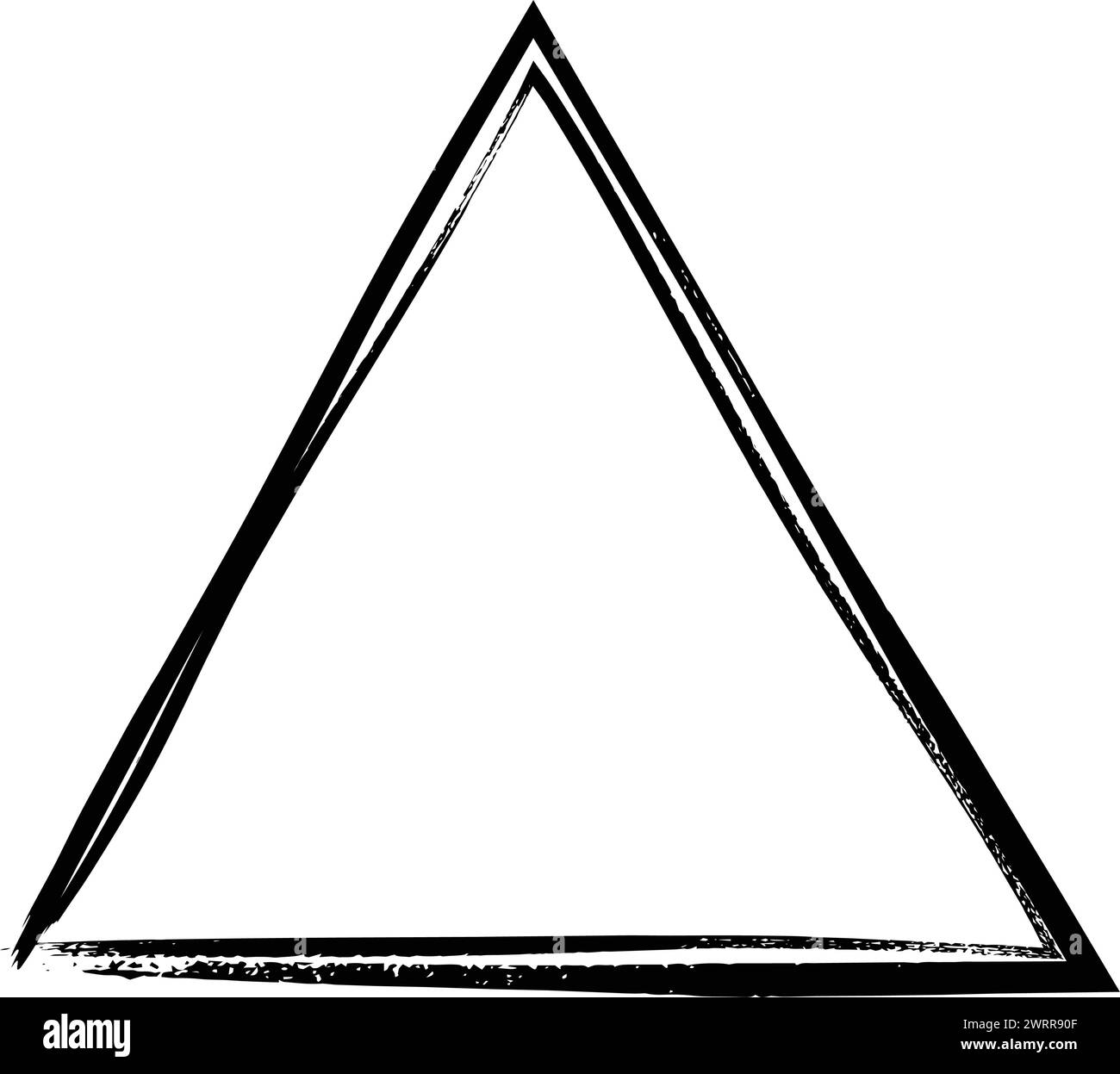 Triangle grunge texture element frame border shape icon for decorative ...