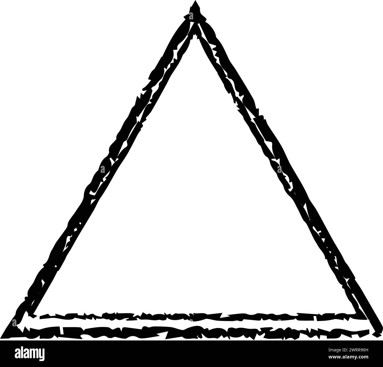 Triangle grunge texture element frame border shape icon for decorative ...