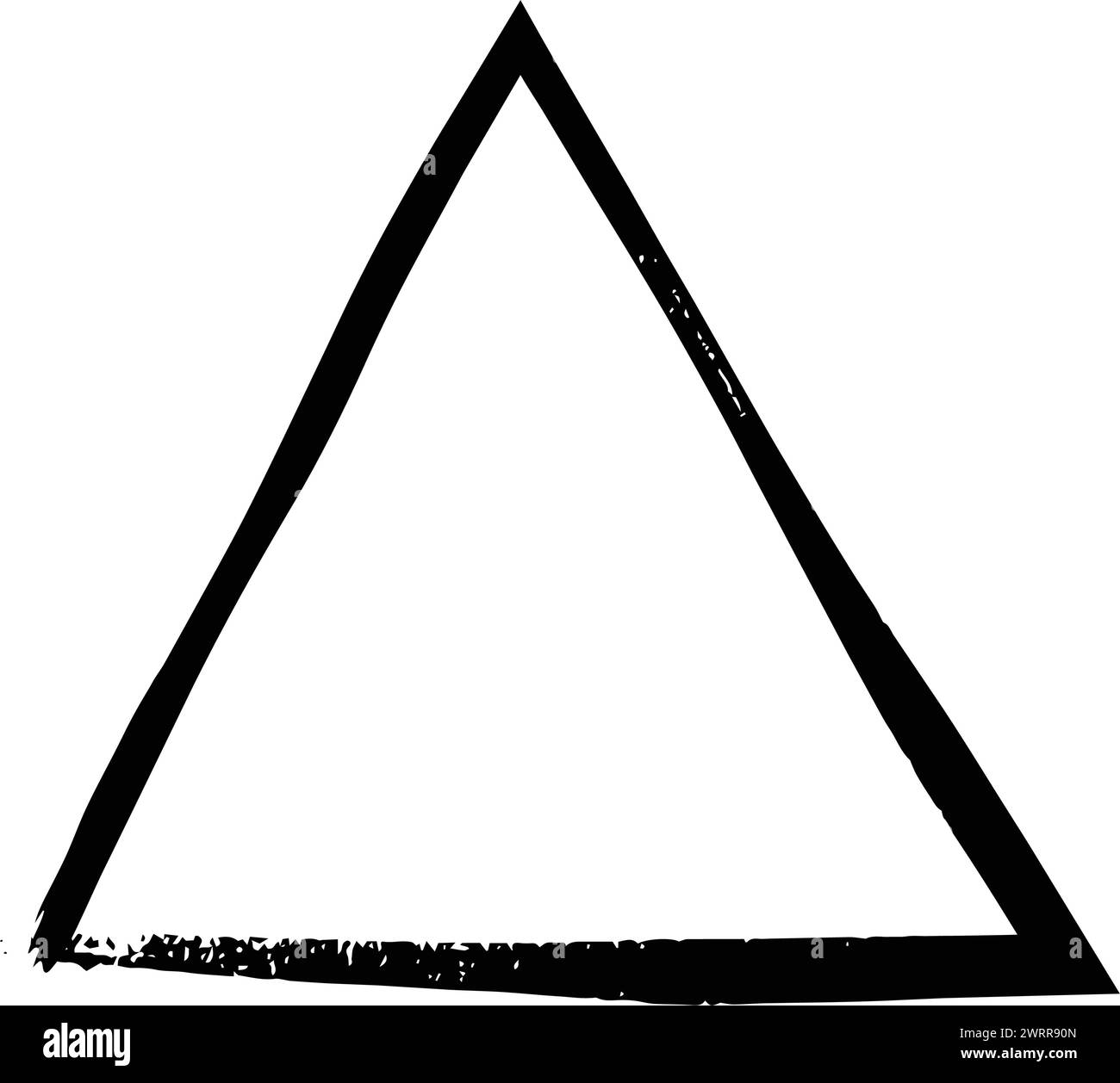 Triangle grunge texture element frame border shape icon for decorative ...