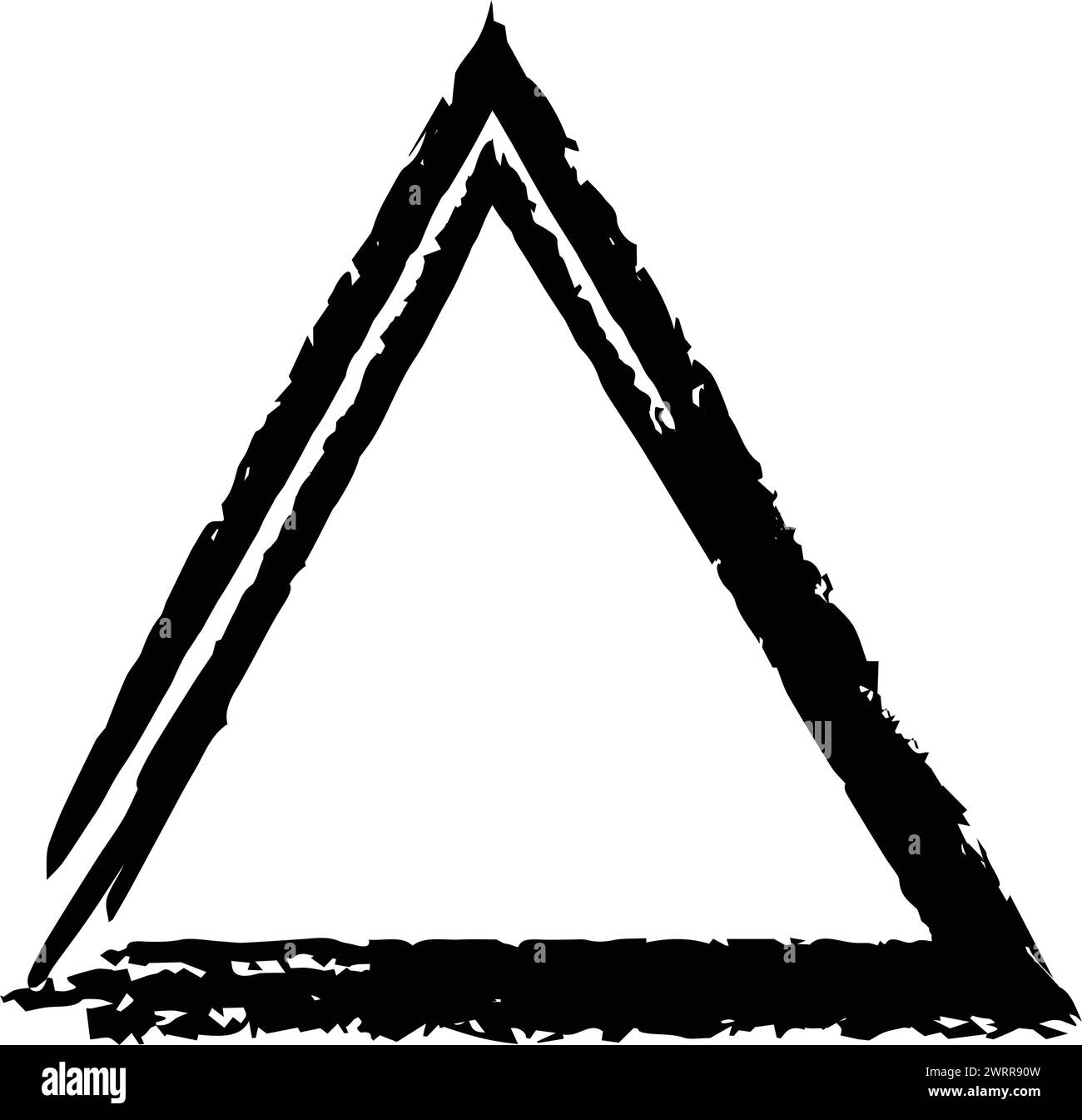 Triangle grunge texture element frame border shape icon for decorative ...