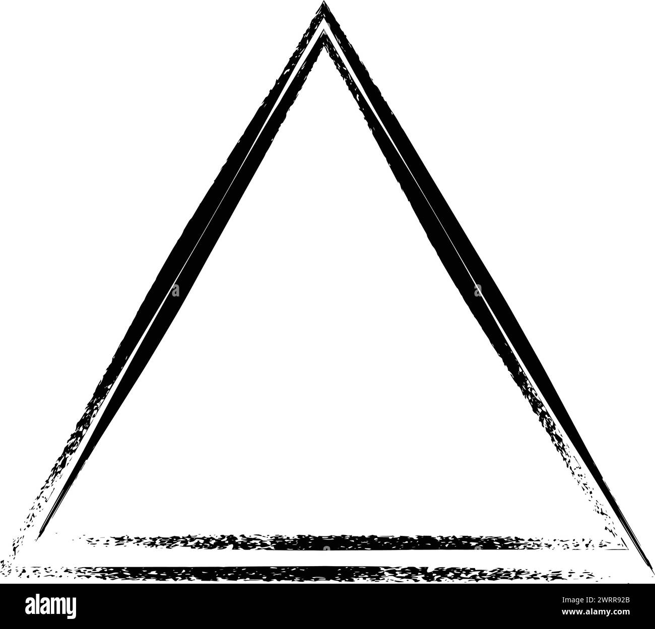 Triangle grunge texture element frame border shape icon for decorative ...