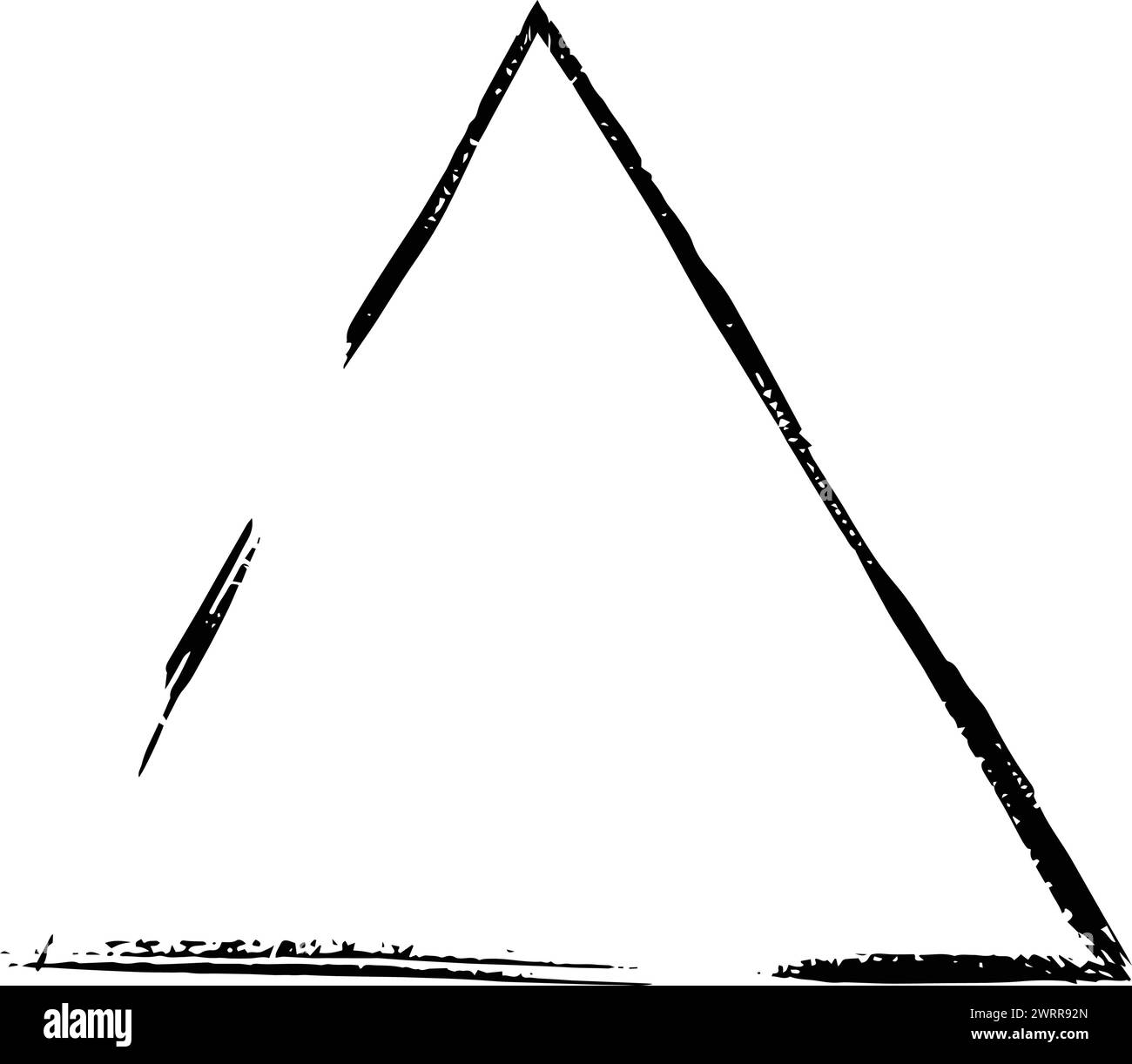 Triangle grunge texture element frame border shape icon for decorative ...