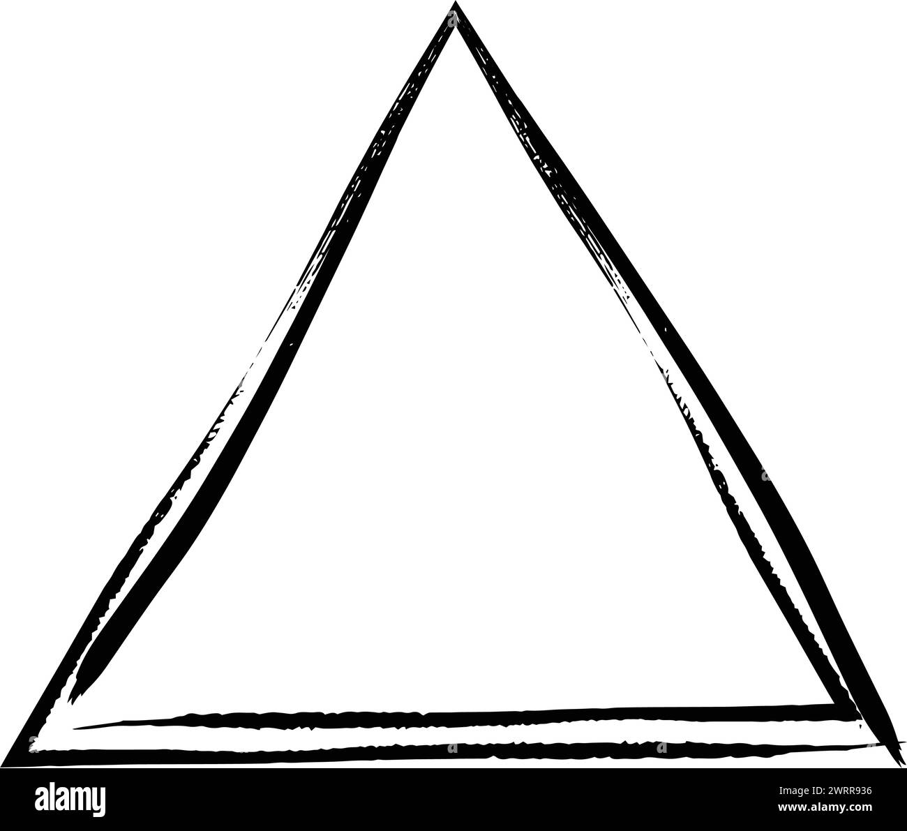 Triangle grunge texture element frame border shape icon for decorative ...