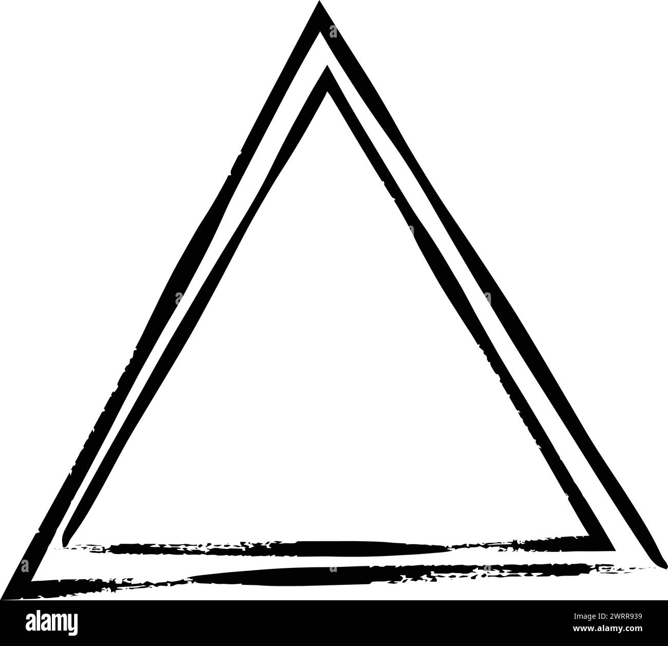 Triangle grunge texture element frame border shape icon for decorative ...