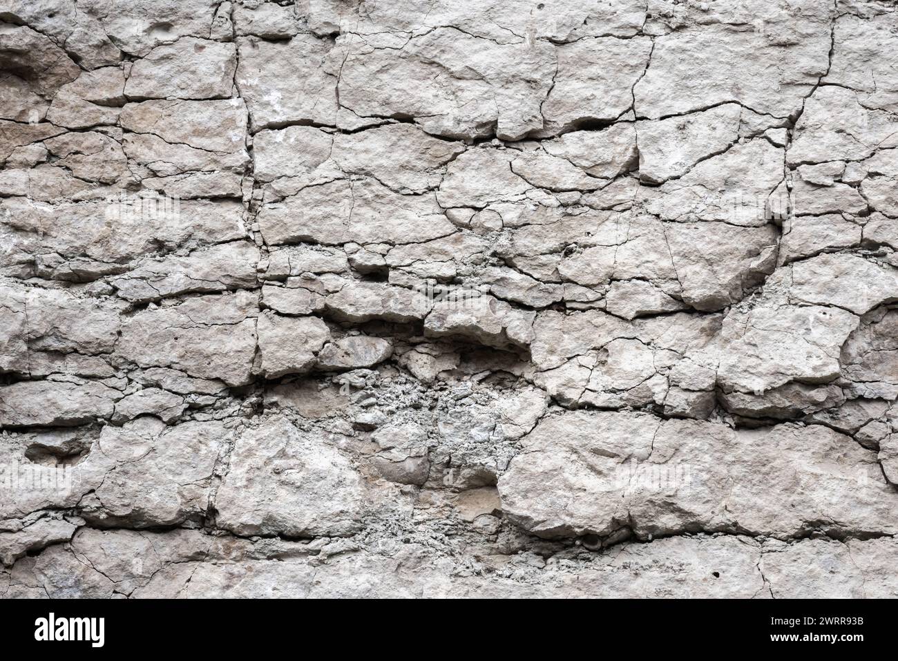 Cracked rough white rock wall, natural stone background photo texture ...