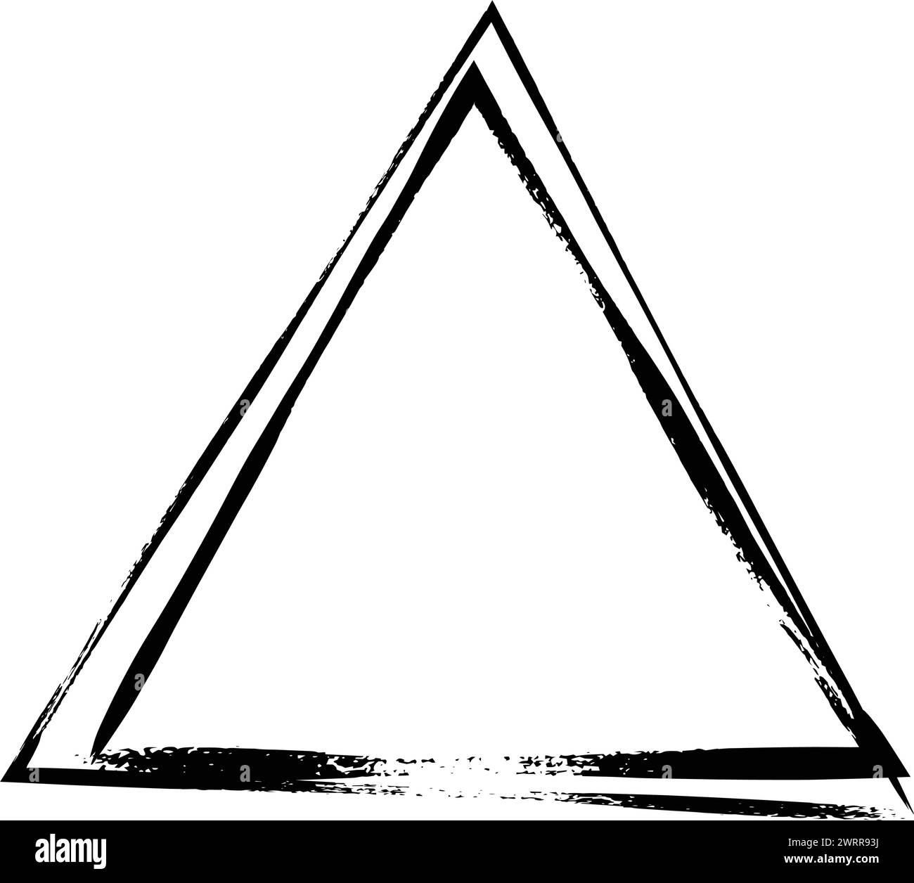 Triangle grunge texture element frame border shape icon for decorative ...