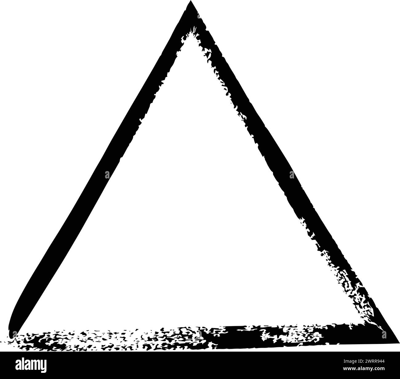 Triangle grunge texture element frame border shape icon for decorative ...