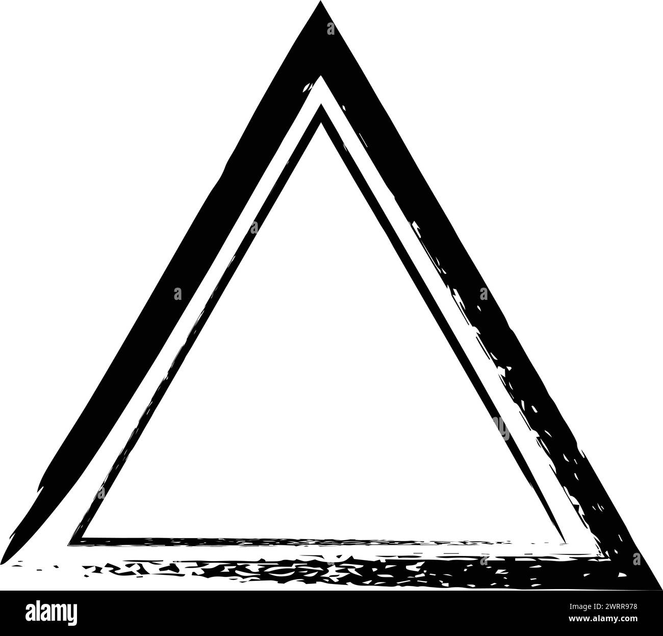 Triangle grunge texture element frame border shape icon for decorative ...