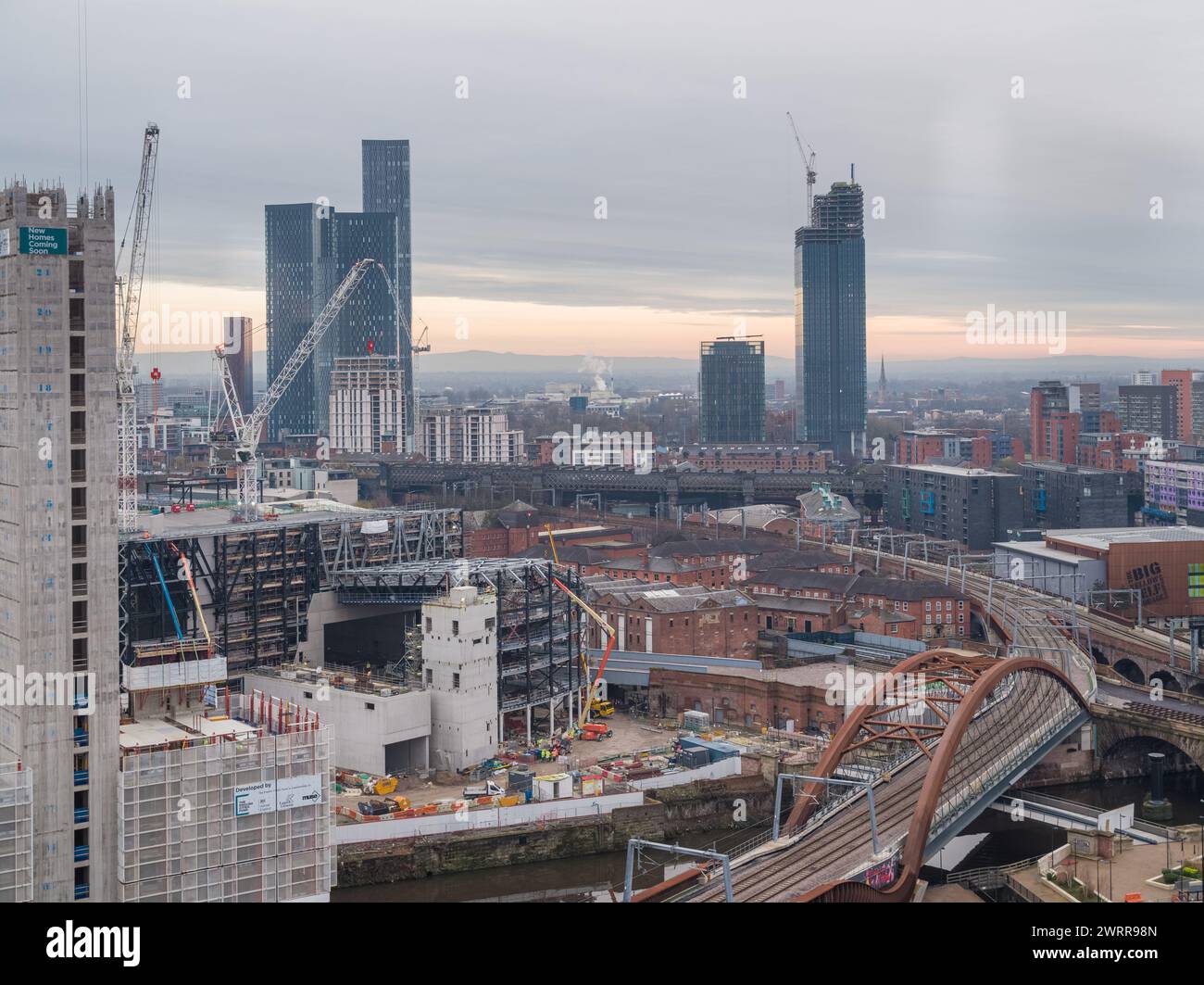 Aerial photo of Novella apartments, Aviva Studios & Crown Street ...