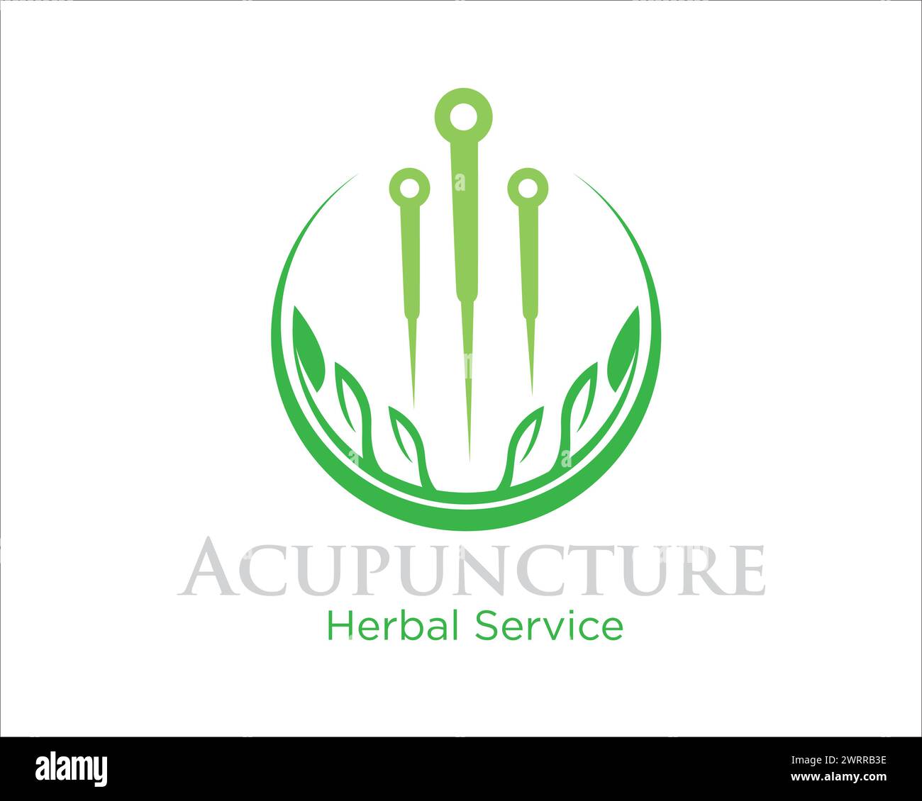green acupuncture logo designs for herbal and traditional medicine logo ...