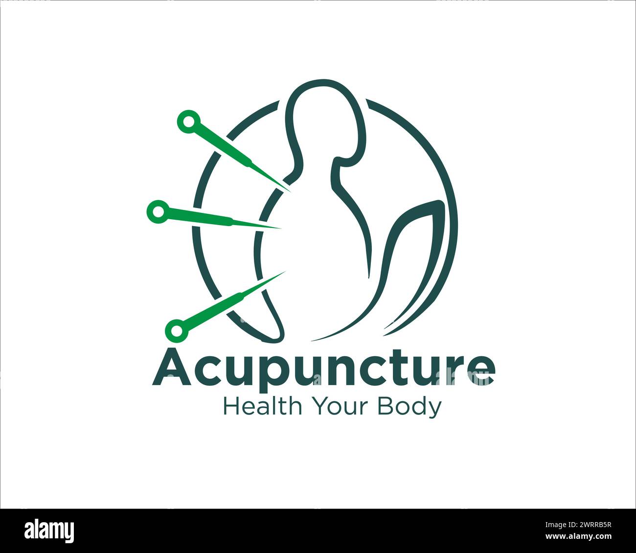 acupuncture body health care logo for traditional medicine Stock Vector ...