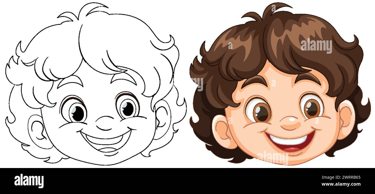 Vector illustration of a happy, smiling child Stock Vector Image & Art ...