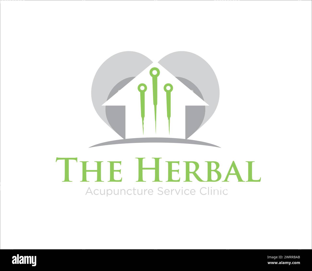 clinic acupuncture logo designs for herbal and traditional logo Stock ...