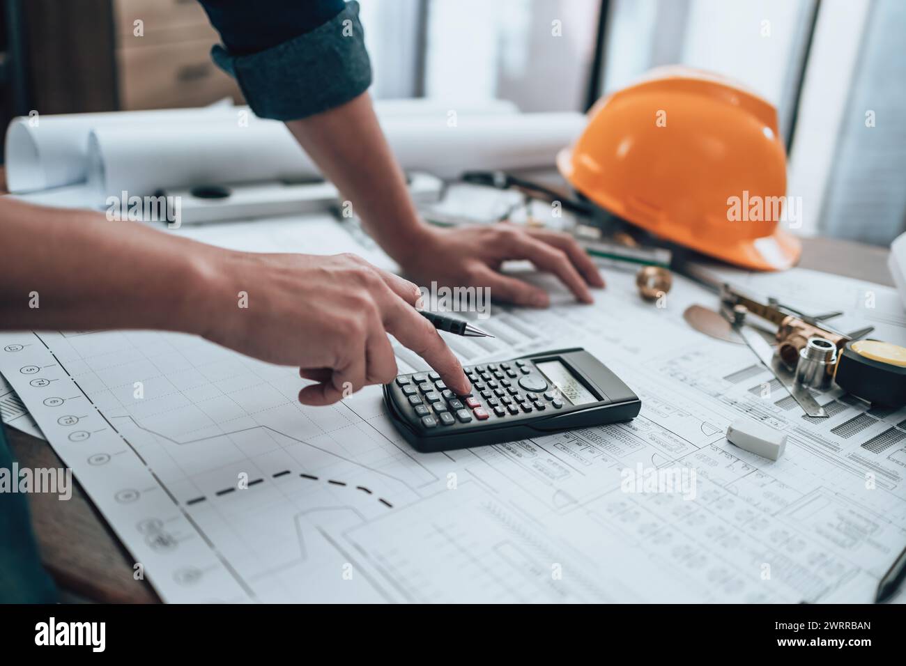 Engineering working with drawings inspection and press calculator on ...